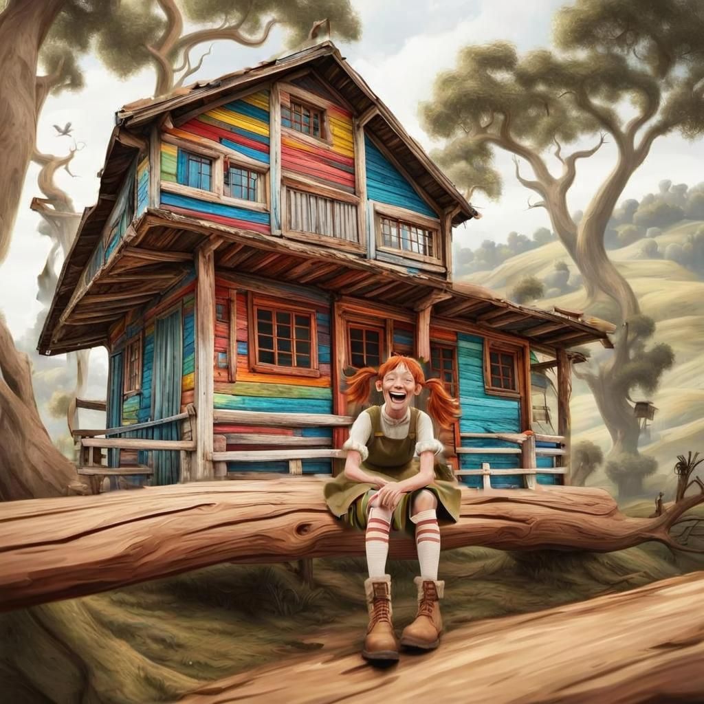 Pippi longstocking 🧡 - AI Generated Artwork - NightCafe Creator