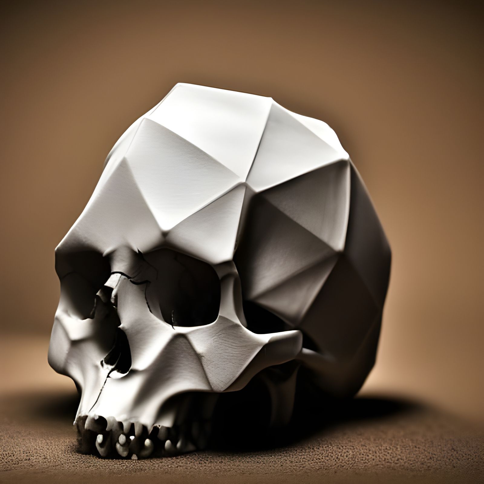 Skull Origami 💀 - AI Generated Artwork - NightCafe Creator