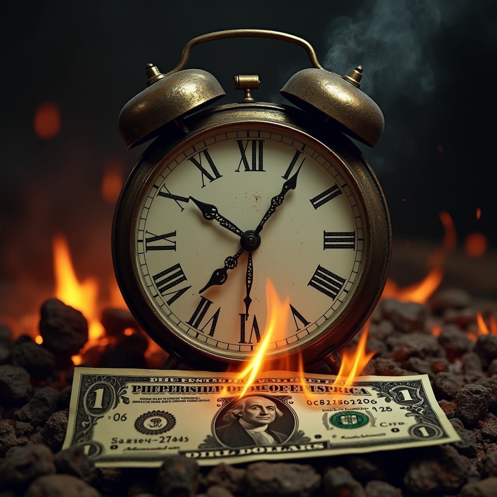 Time Devours Fortune in Dramatic Surrealism - AI Art