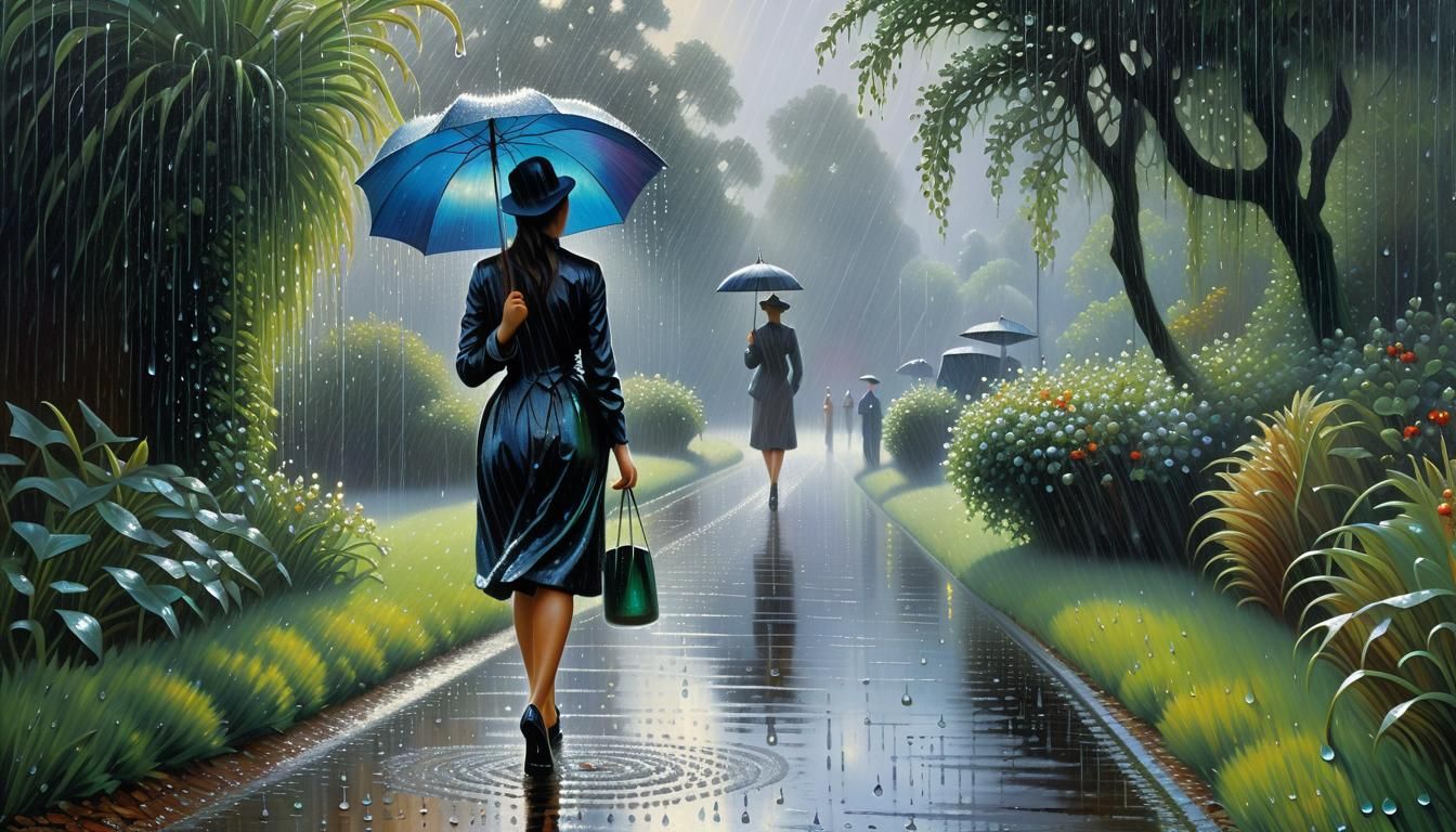 Raining - AI Generated Artwork - NightCafe Creator