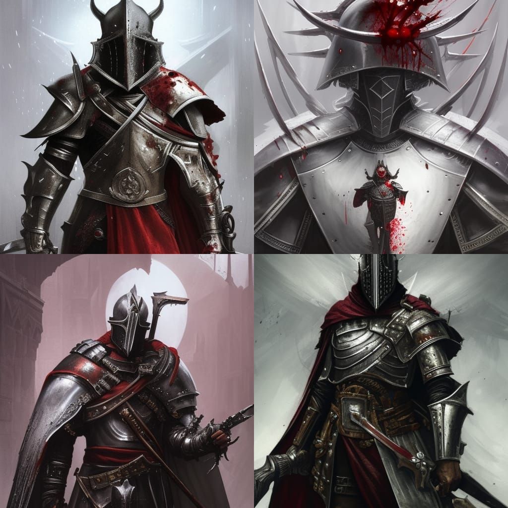 Heavily armored male crusader covered in blood bloodborne terrifying ...