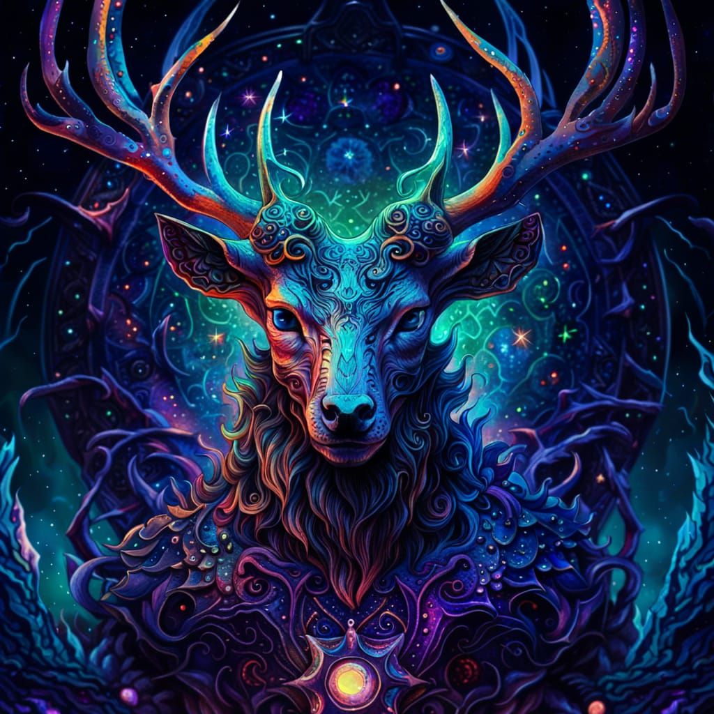 Eldritch Deer Entity - AI Generated Artwork - NightCafe Creator