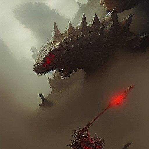 Holy Knight of Order of Godzilla Greg Rutkowski - AI Generated Artwork ...