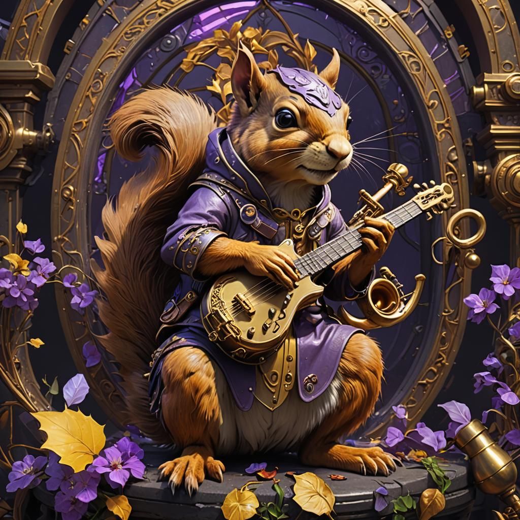 Squirrel Holding an Instrument - AI Generated Artwork - NightCafe Creator
