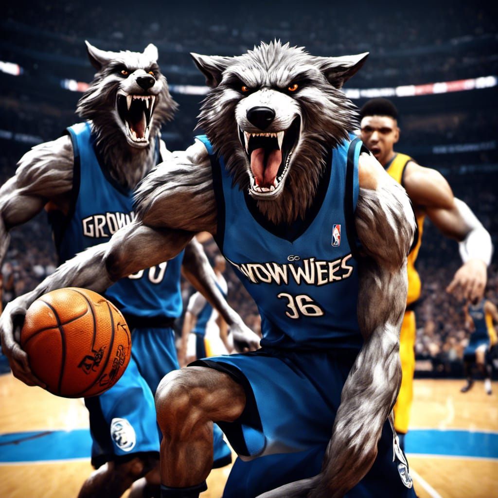 Timberwolves playing in NBA - AI Generated Artwork - NightCafe Creator