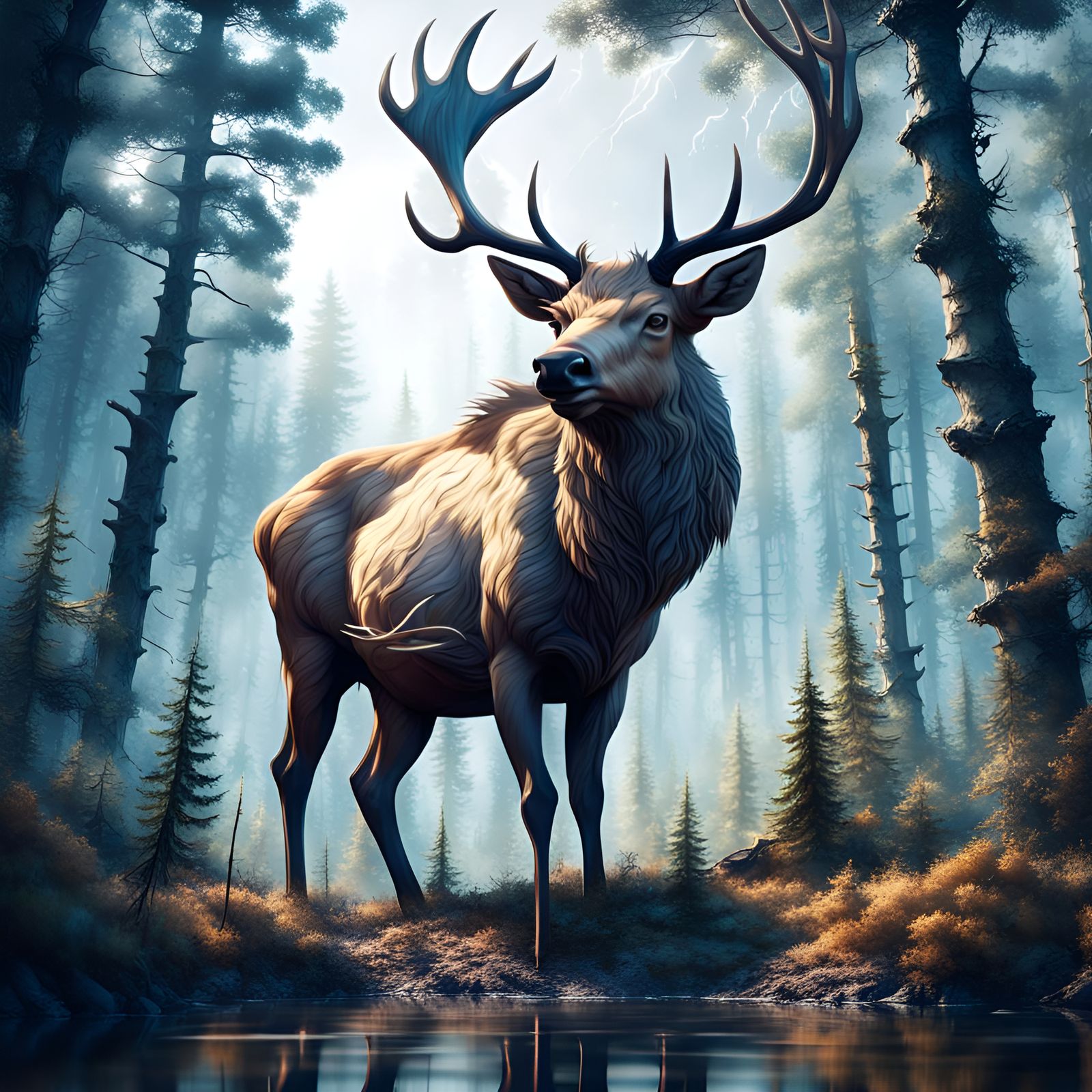 The elk king - AI Generated Artwork - NightCafe Creator