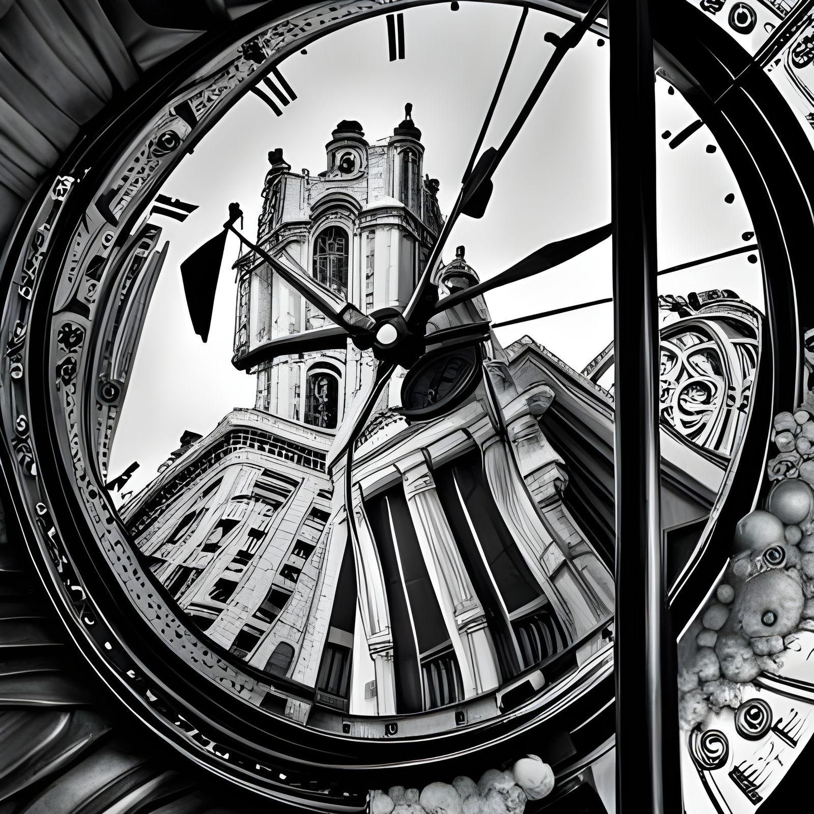 Art in a clock - AI Generated Artwork - NightCafe Creator