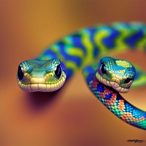 Twins 🐍💙🐍 - AI Generated Artwork - NightCafe Creator