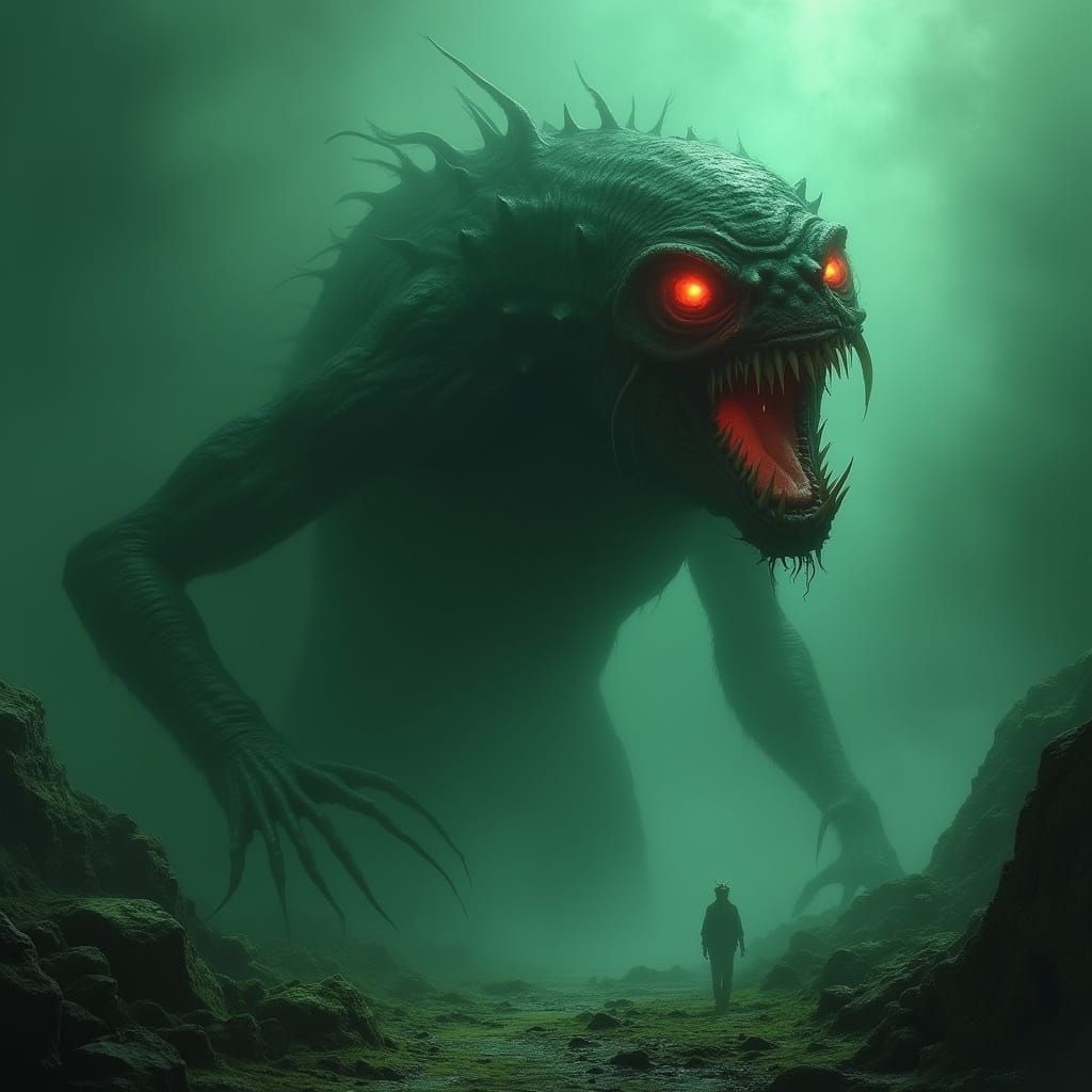 scary alien - Ethereal Nightmare in a Gothic Alien Realm