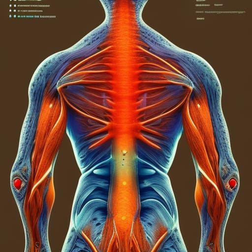 human body blueprint, technical drawing, cross section, illustration ...