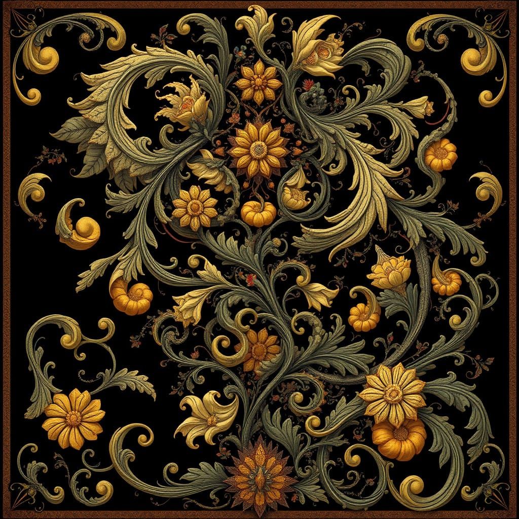 Art Nouveau inhabited scrollwork - Ethereal Art Nouveau Scro...