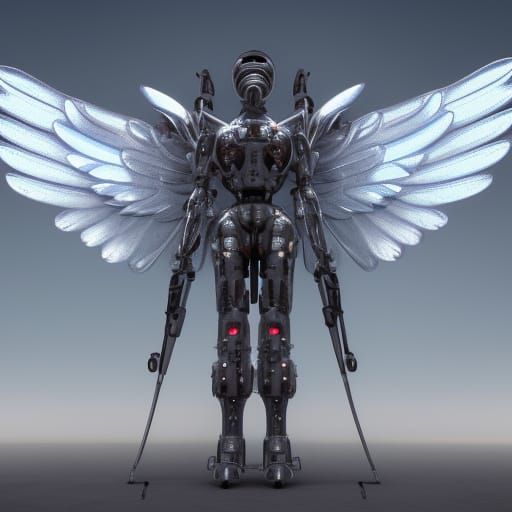 Vengeful Angel Mecha - AI Generated Artwork - NightCafe Creator