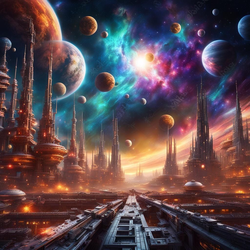 space colony - AI Generated Artwork - NightCafe Creator