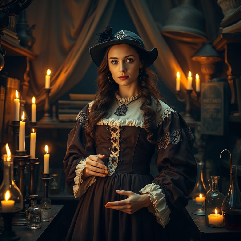 Enchanting Alchemist in Renaissance Splendor - AI Art