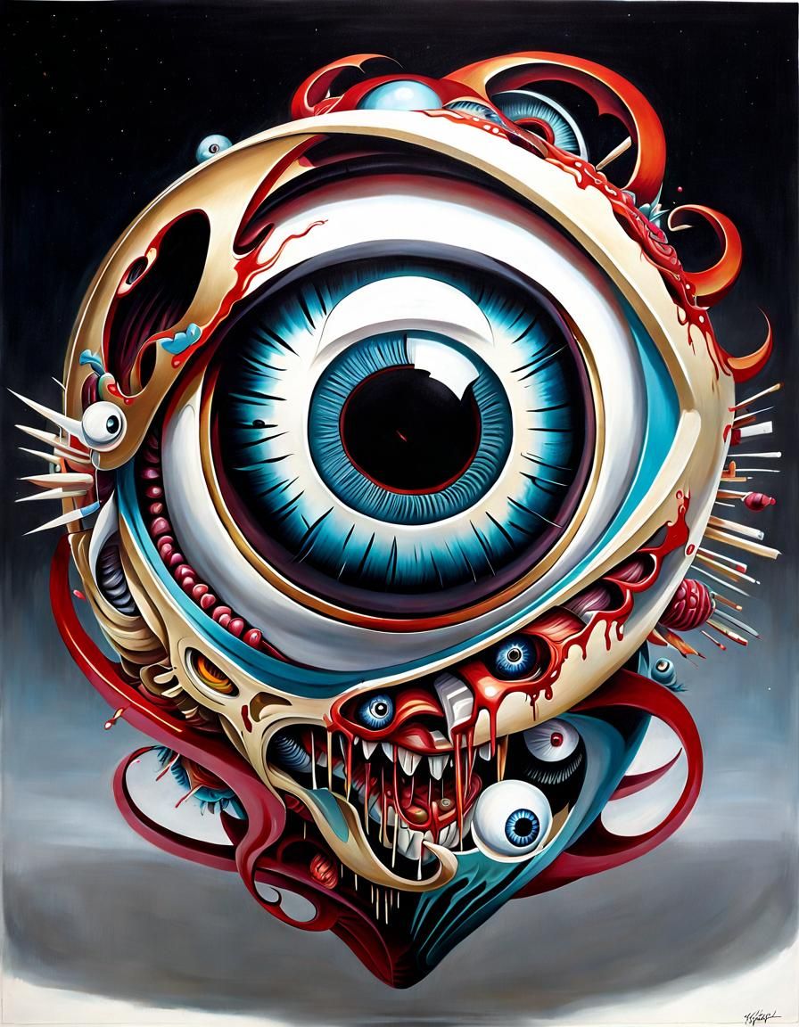 Exploded eyeball by Nychos - AI Generated Artwork - NightCafe Creator