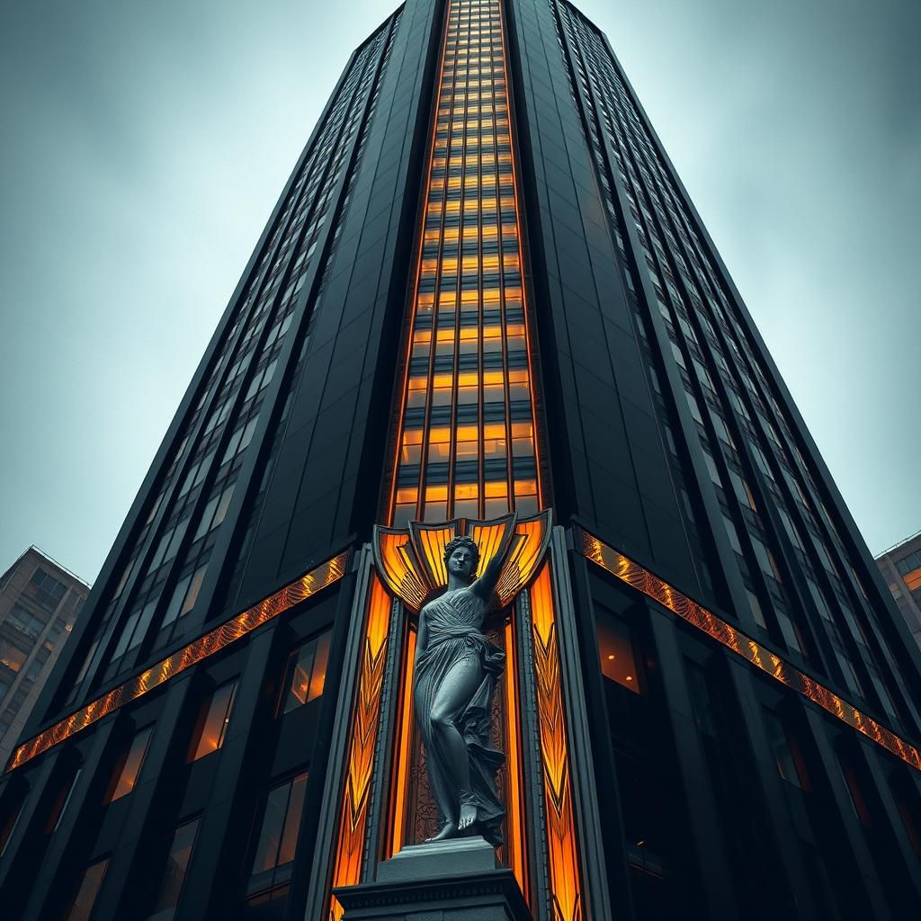 Mut Building - Luxurious Art Deco Skyscraper at Night