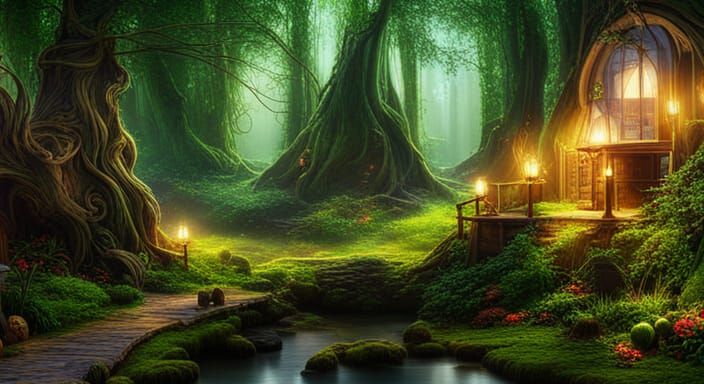 Fairy tale forest - AI Generated Artwork - NightCafe Creator