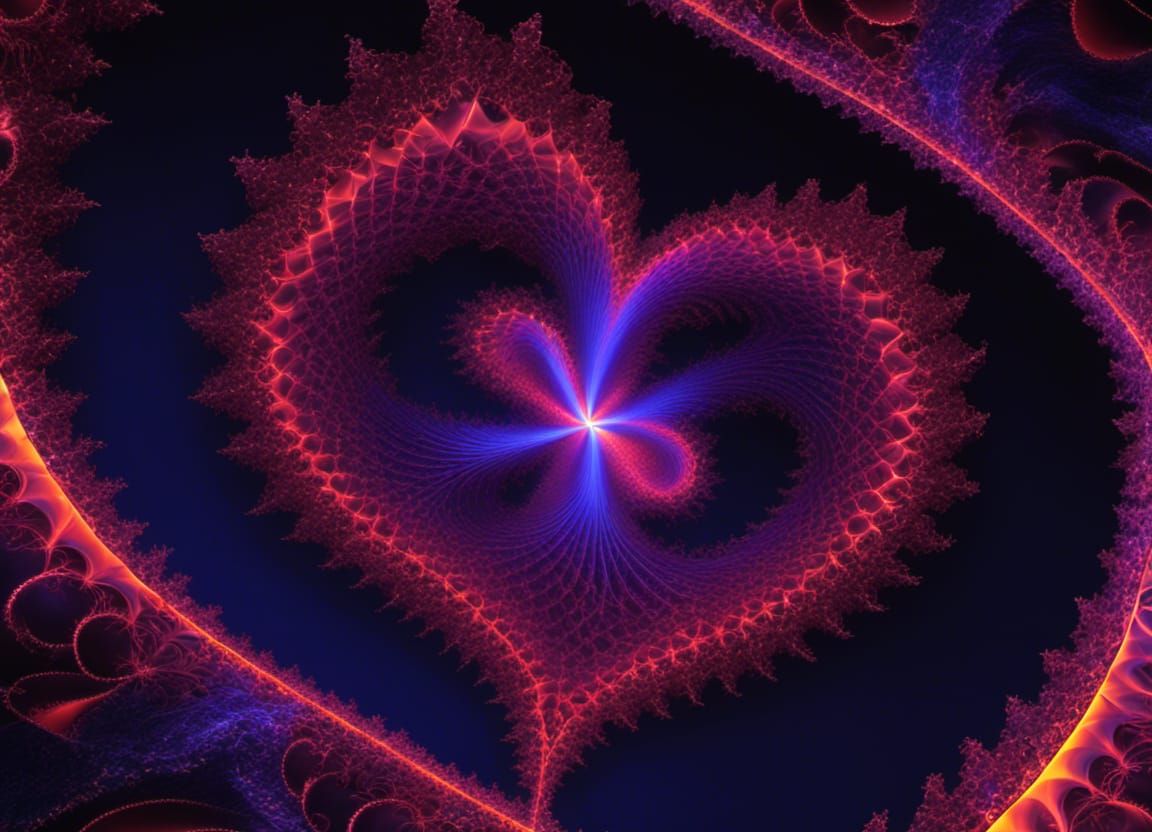 Fractal Heart flame ParametricPlot3D[/Cos[x] (2 + Cos[y]), Sin[x] (2 ...