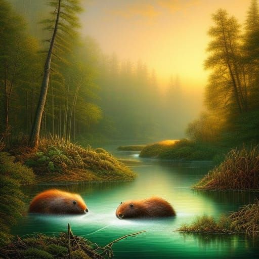 River Critters - AI Generated Artwork - NightCafe Creator