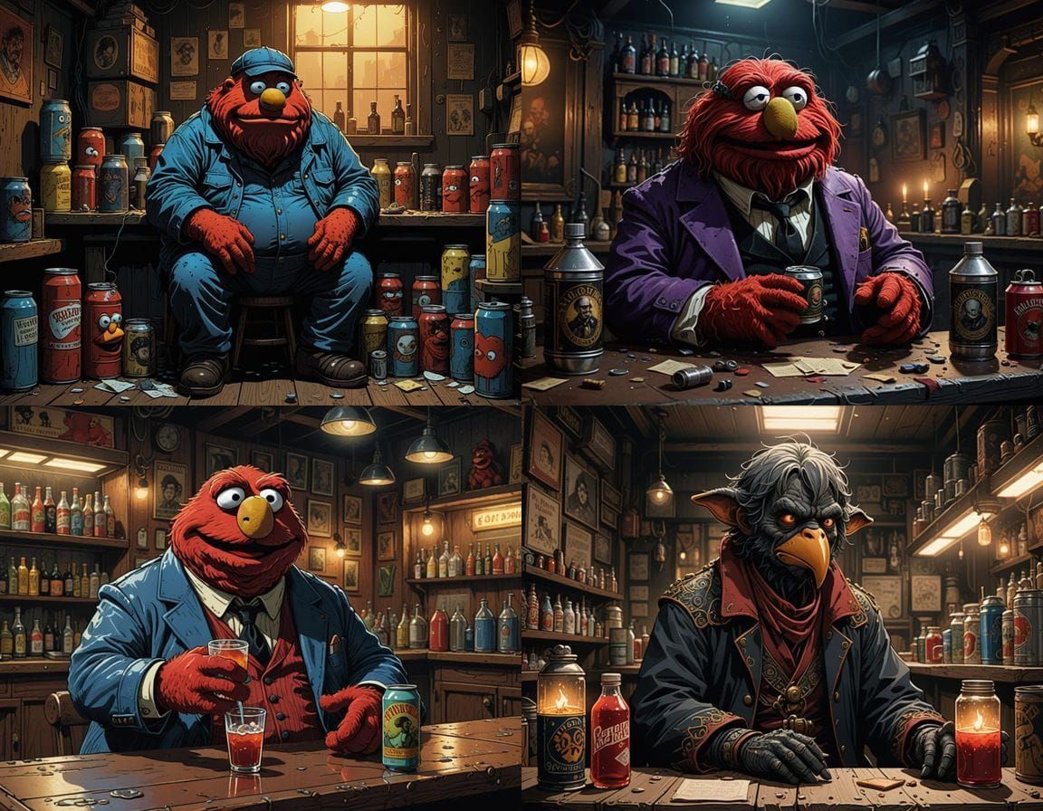 Purple Suit Elmo drinking alcohol. - Morbidly Obese Elmo in ...