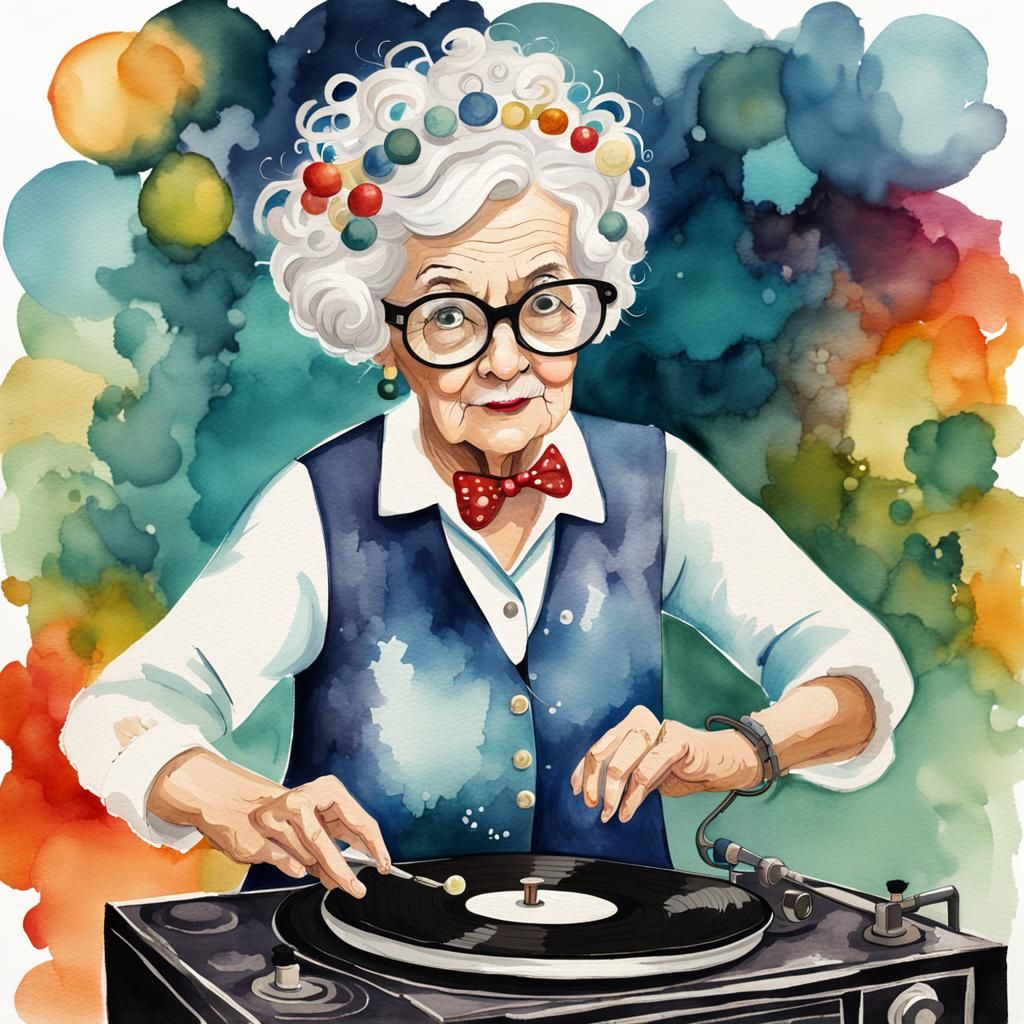 DJ Grandma - AI Generated Artwork - NightCafe Creator
