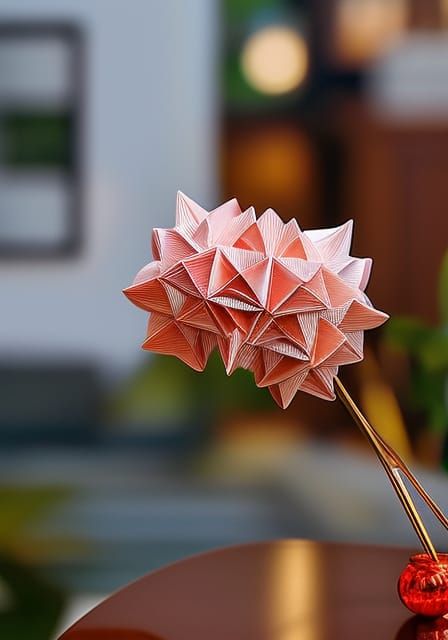 Origami paper folds papercraft, made of paper, stationery, 8K ...
