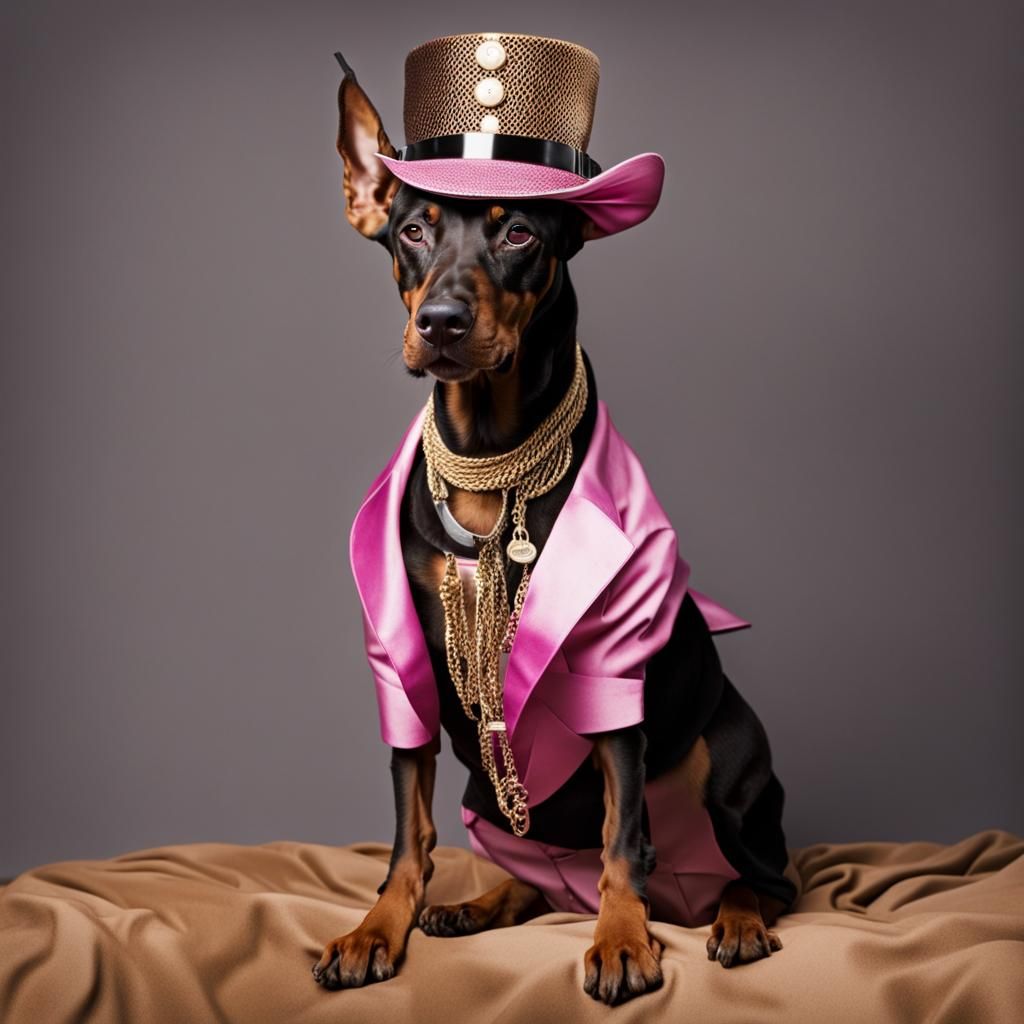 A Cool Looking Doberman Pinscher - AI Generated Artwork - NightCafe Creator