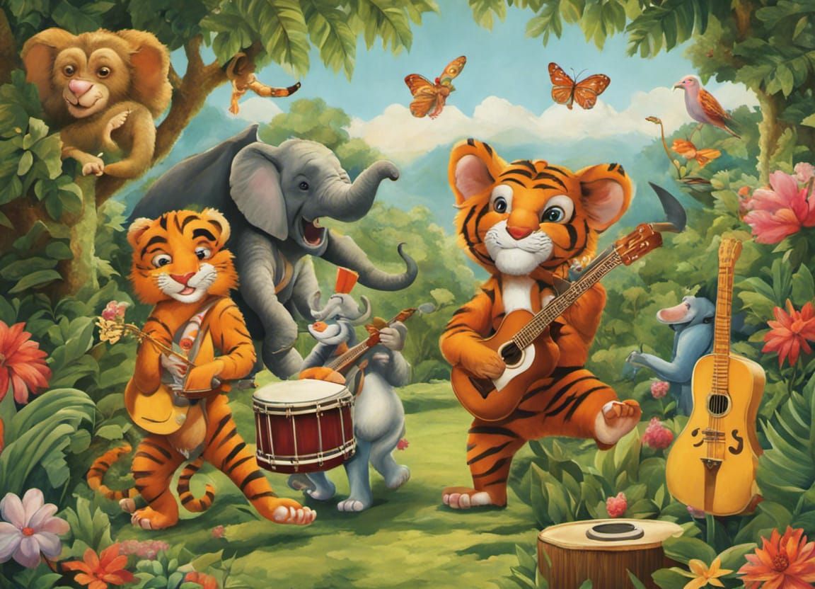 The Jungle Band - AI Generated Artwork - NightCafe Creator