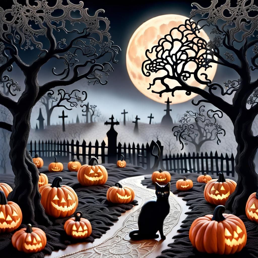 Halloween Scene - AI Generated Artwork - NightCafe Creator