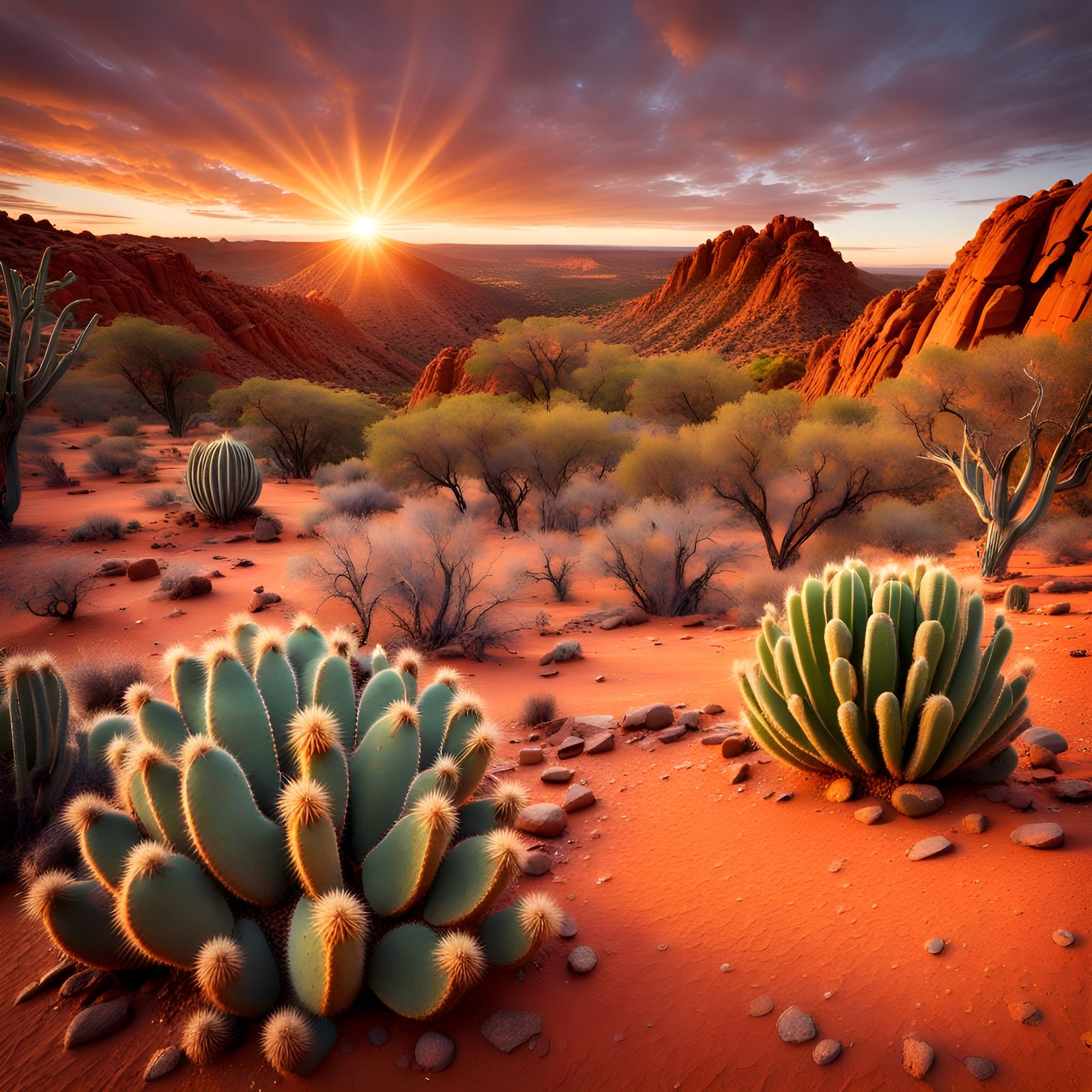 Fun Cacti - AI Generated Artwork - NightCafe Creator