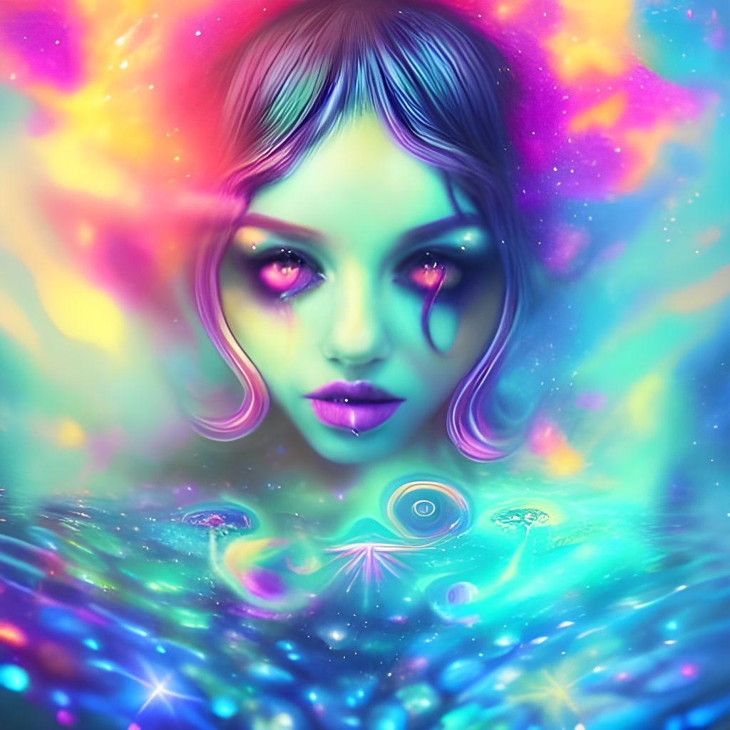 psychedelic Dreamworld, vivid colors, beautiful colors, galaxy ...