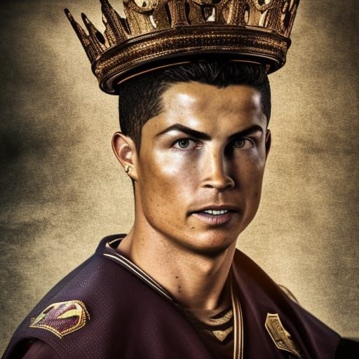 Ronaldo, the king of football - AI Generated Artwork - NightCafe Creator