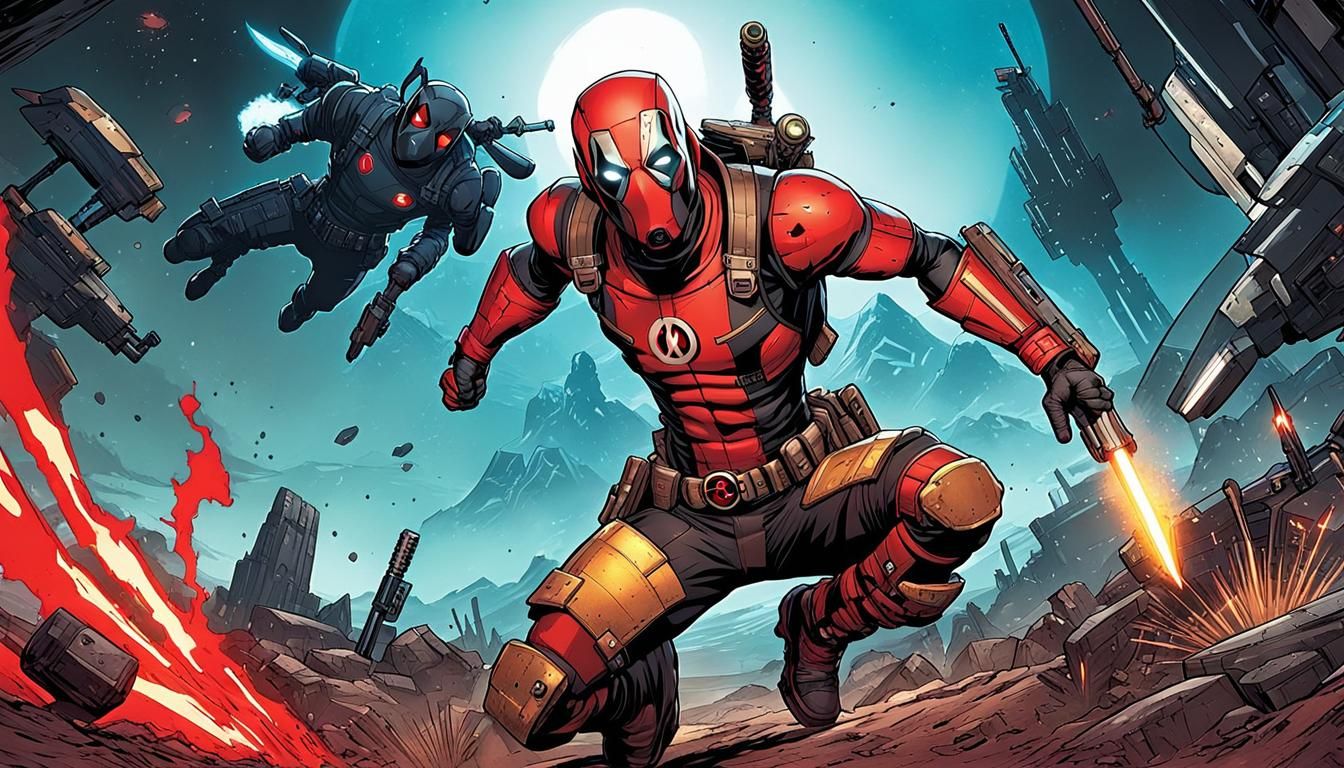 deadpool as borderlands assassin - AI Generated Artwork - NightCafe Creator