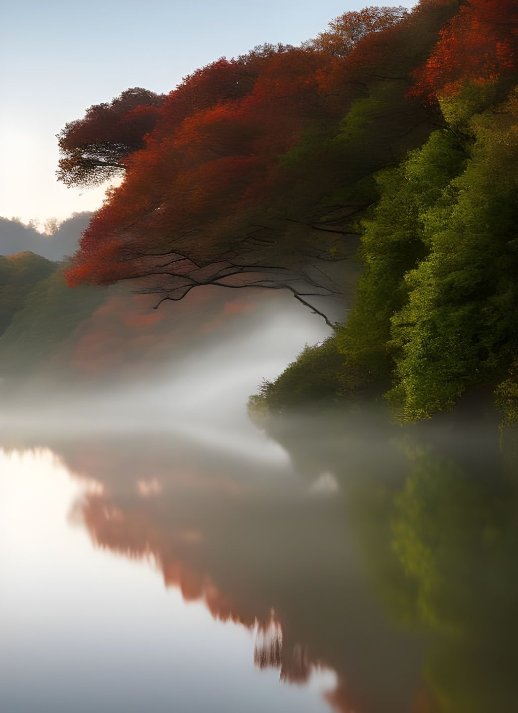 Morning Mist - AI Generated Artwork - NightCafe Creator