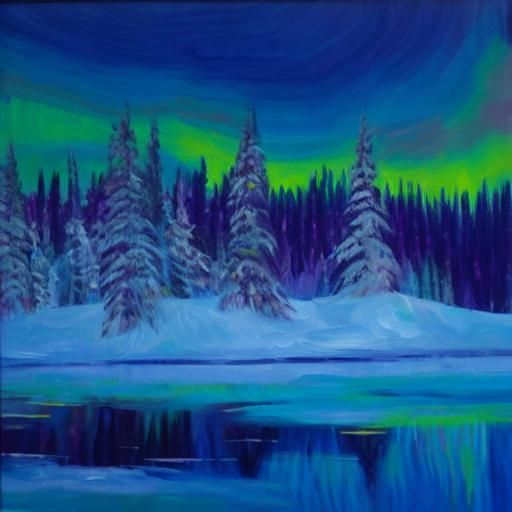 Blue taiga - AI Generated Artwork - NightCafe Creator