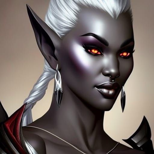 Drow Woman - AI Generated Artwork - NightCafe Creator