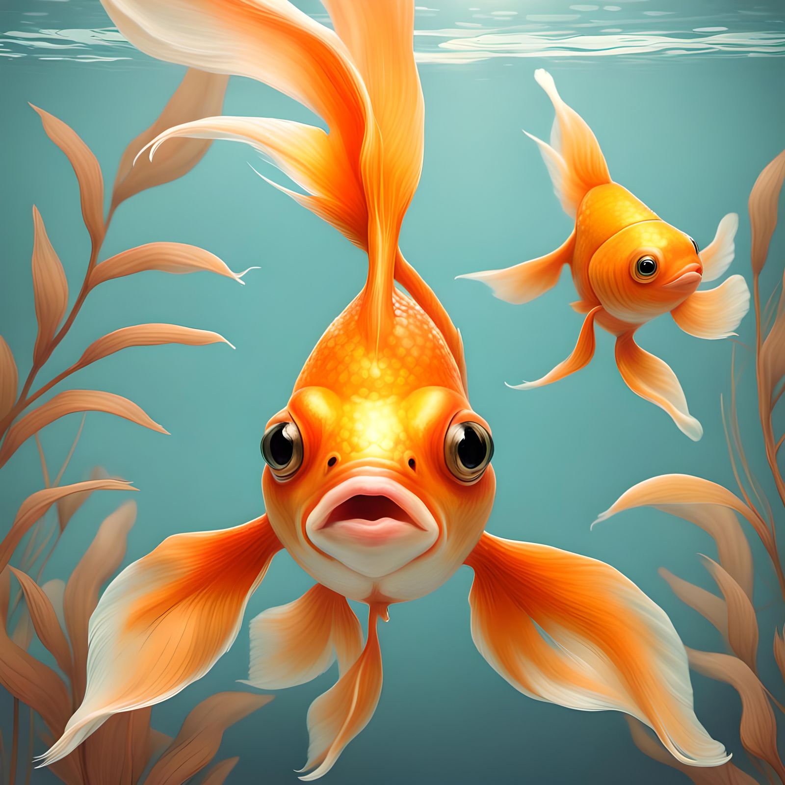 More Fish Food, Please! (1) - AI Generated Artwork - NightCafe Creator
