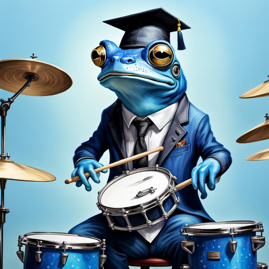 Homage: Peter, Paul, and Mary's "Big Blue Frog" - AI Generated Artwork ...