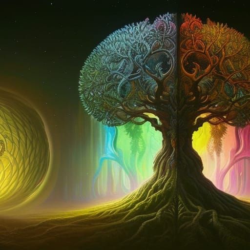 Cosmic tree of life “Intricately detailed awe inspiring psychedelic ...