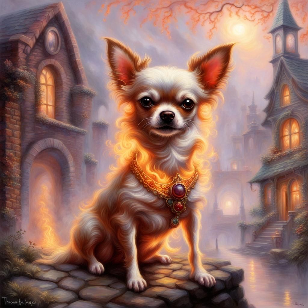 Hell chihuahua - AI Generated Artwork - NightCafe Creator