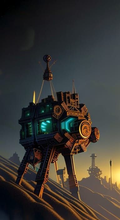 openprompt, The steampunk wandering cubic - AI Generated Artwork - NightCafe Creator