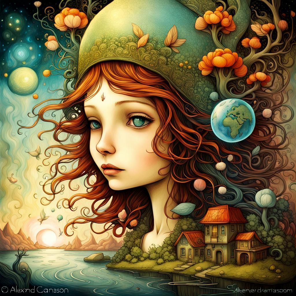 the girl's wish of a utopia world of peace and harmony with mother ...