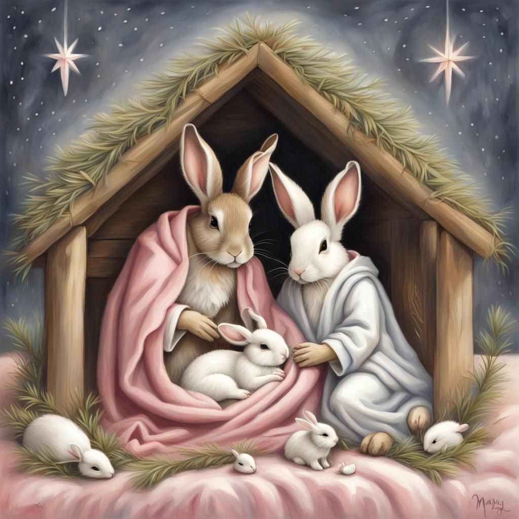 A delightful and whimsical scene inspired by the traditional Christmas ...