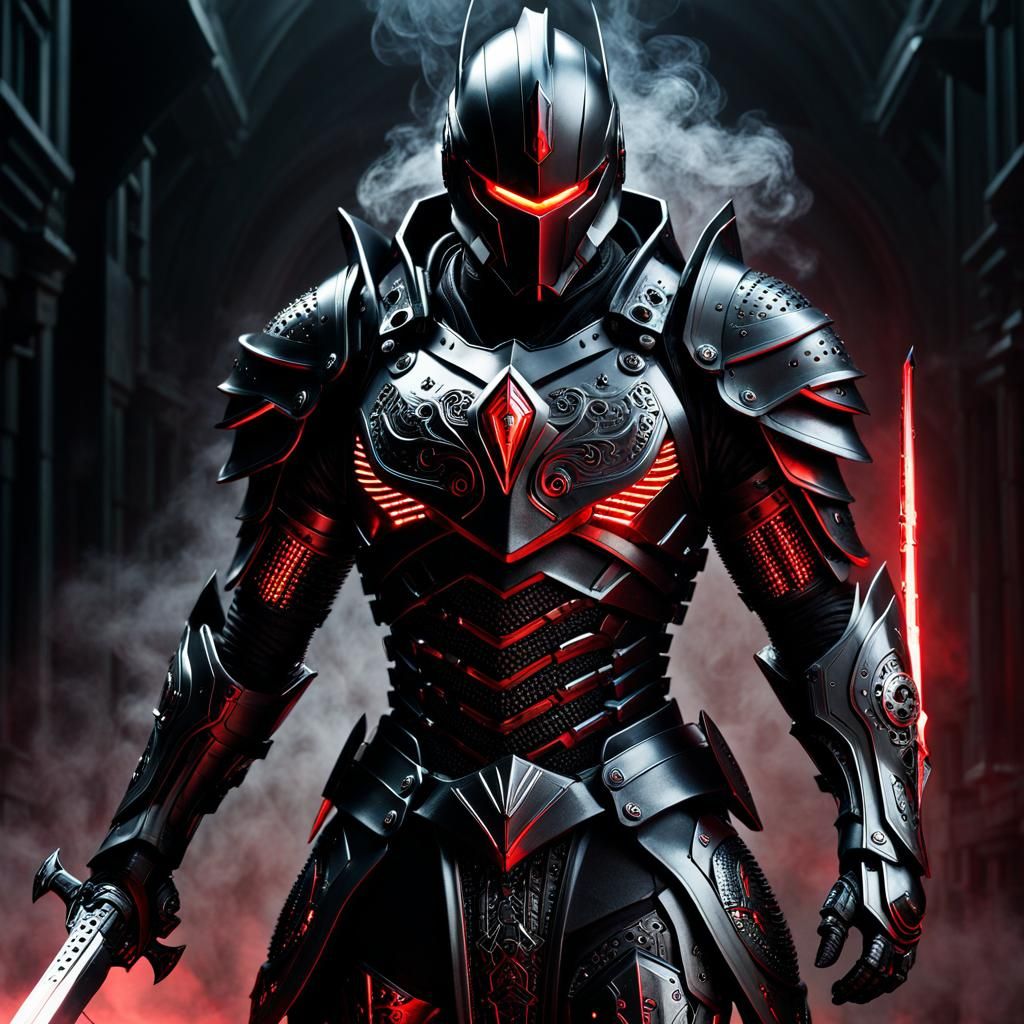 "Futuristic Dark Knight" Collection. - AI Generated Artwork - NightCafe ...