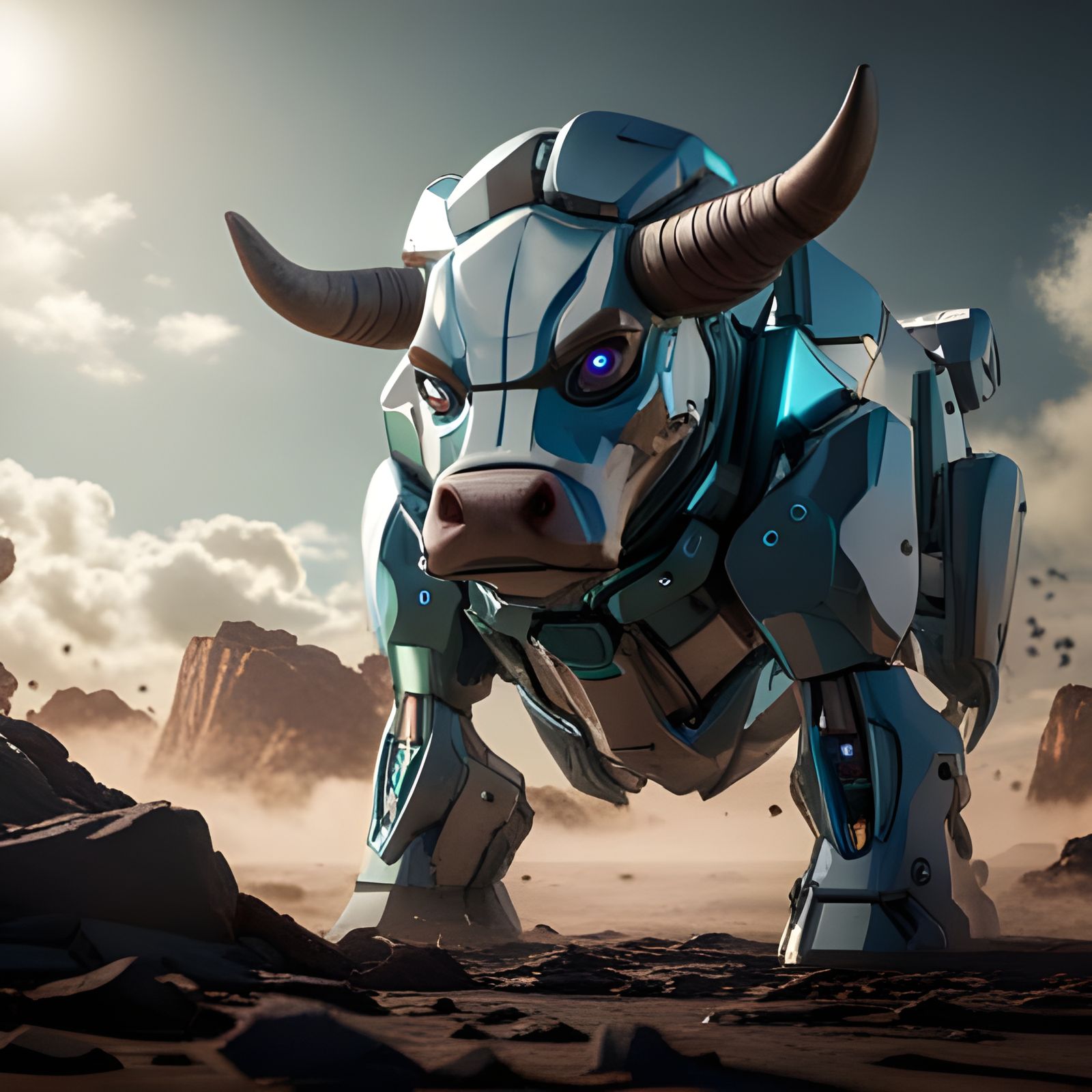 Mecha Cow - AI Generated Artwork - NightCafe Creator