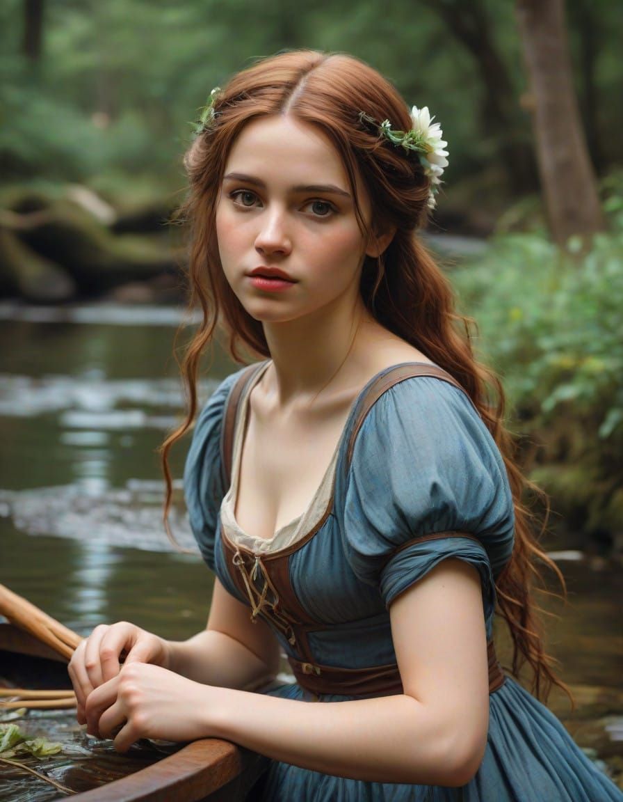 Dreamy Pre Raphaelite Beauty Reveals Her Mystical ... - AI Art