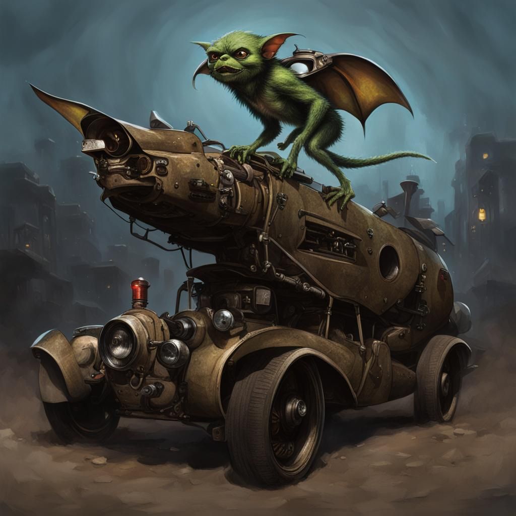 Steampunk Gremlin - AI Generated Artwork - NightCafe Creator