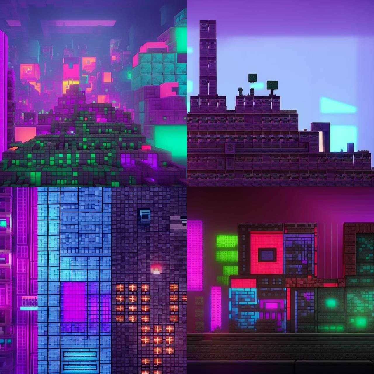 Tetris versus Minecraft synthwave dark academia - AI Generated Artwork ...