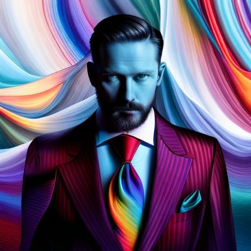 multi colored man - AI Generated Artwork - NightCafe Creator