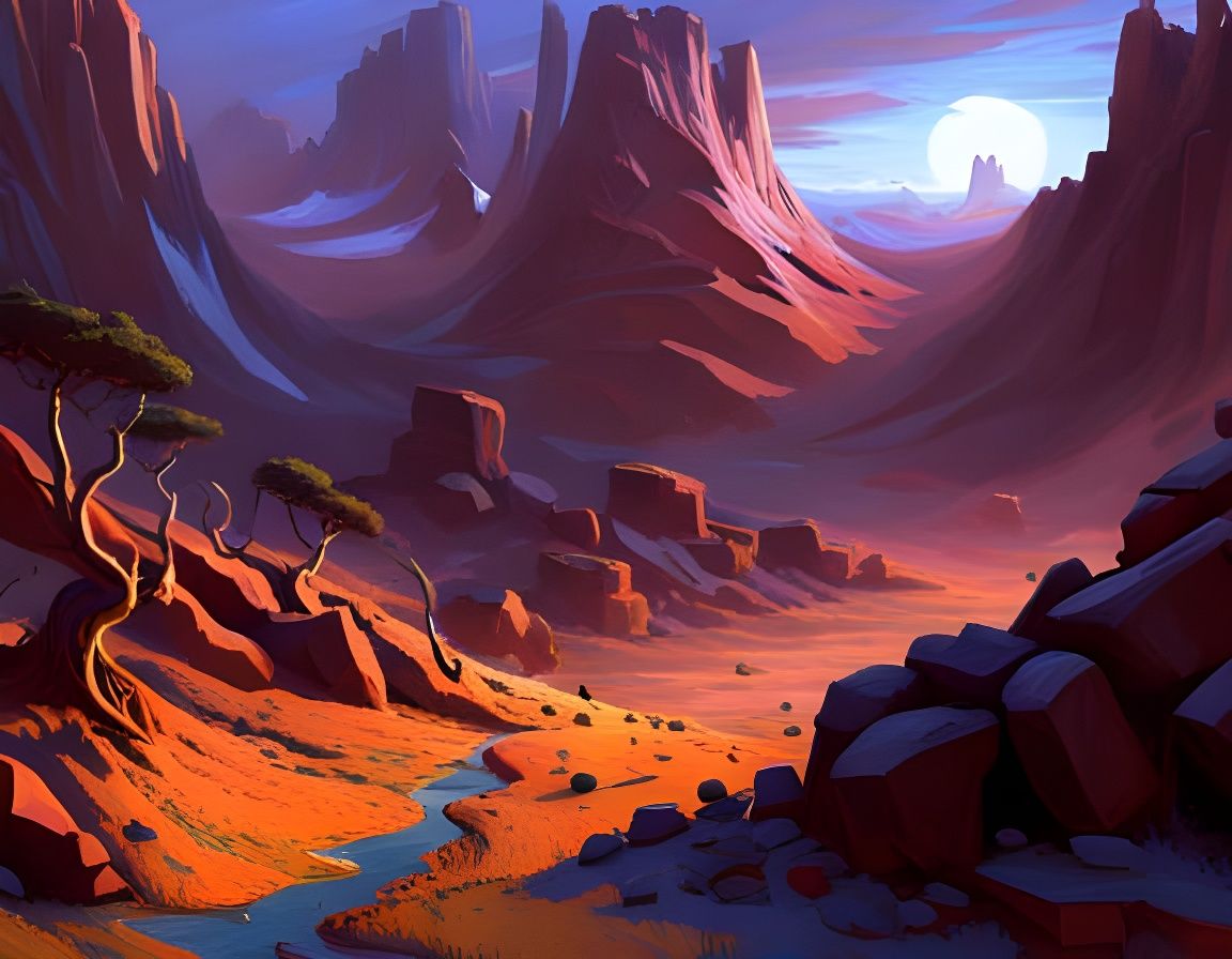 Badlands Valley - AI Generated Artwork - NightCafe Creator
